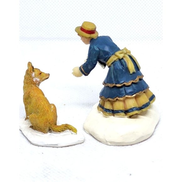 Lemax | Other | Rare Lemax Lady And Wolf Miniature Collectible Shelf ...